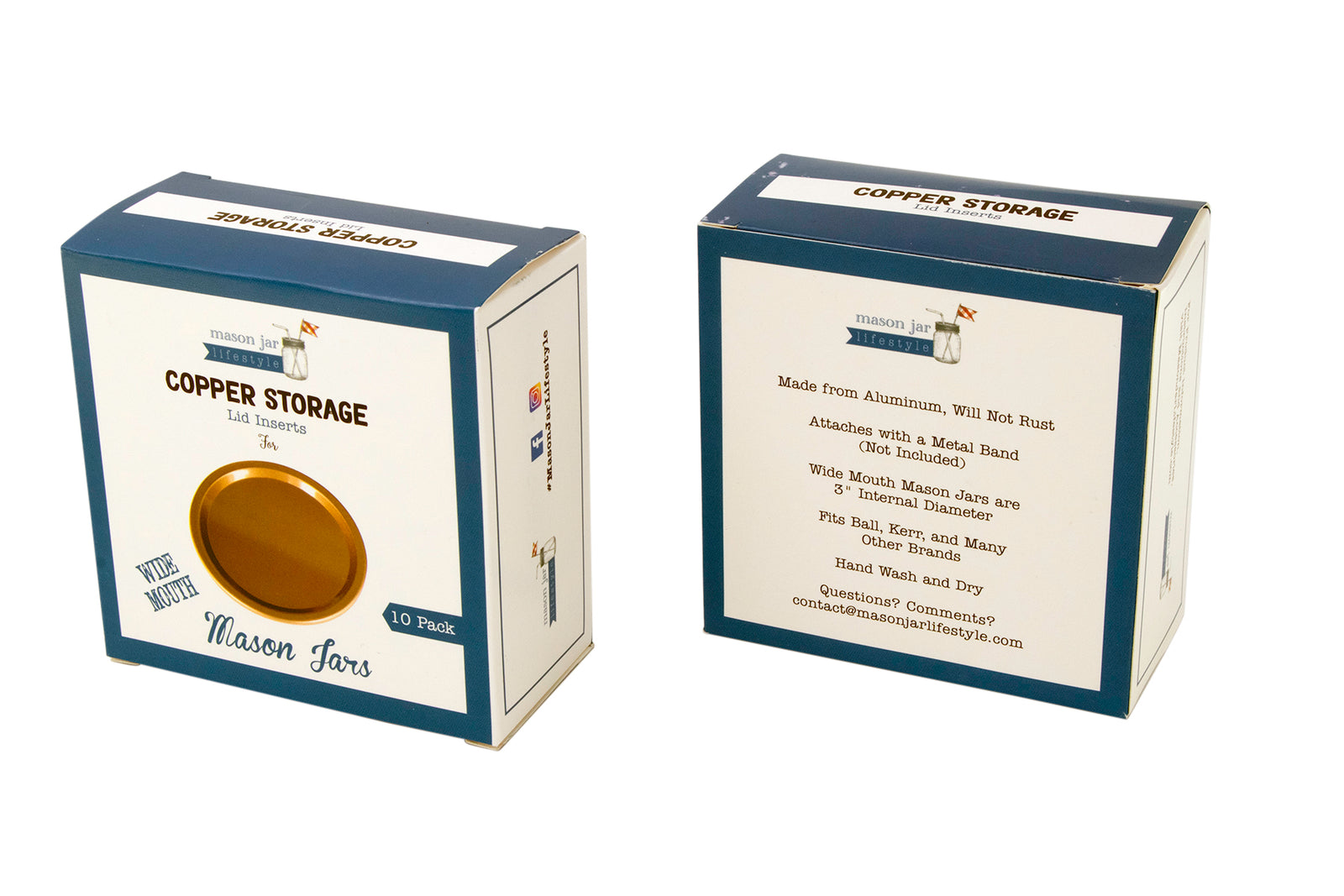 Copper Flat Storage Lid Inserts for Mason Jars · Mason Jar Lifestyle