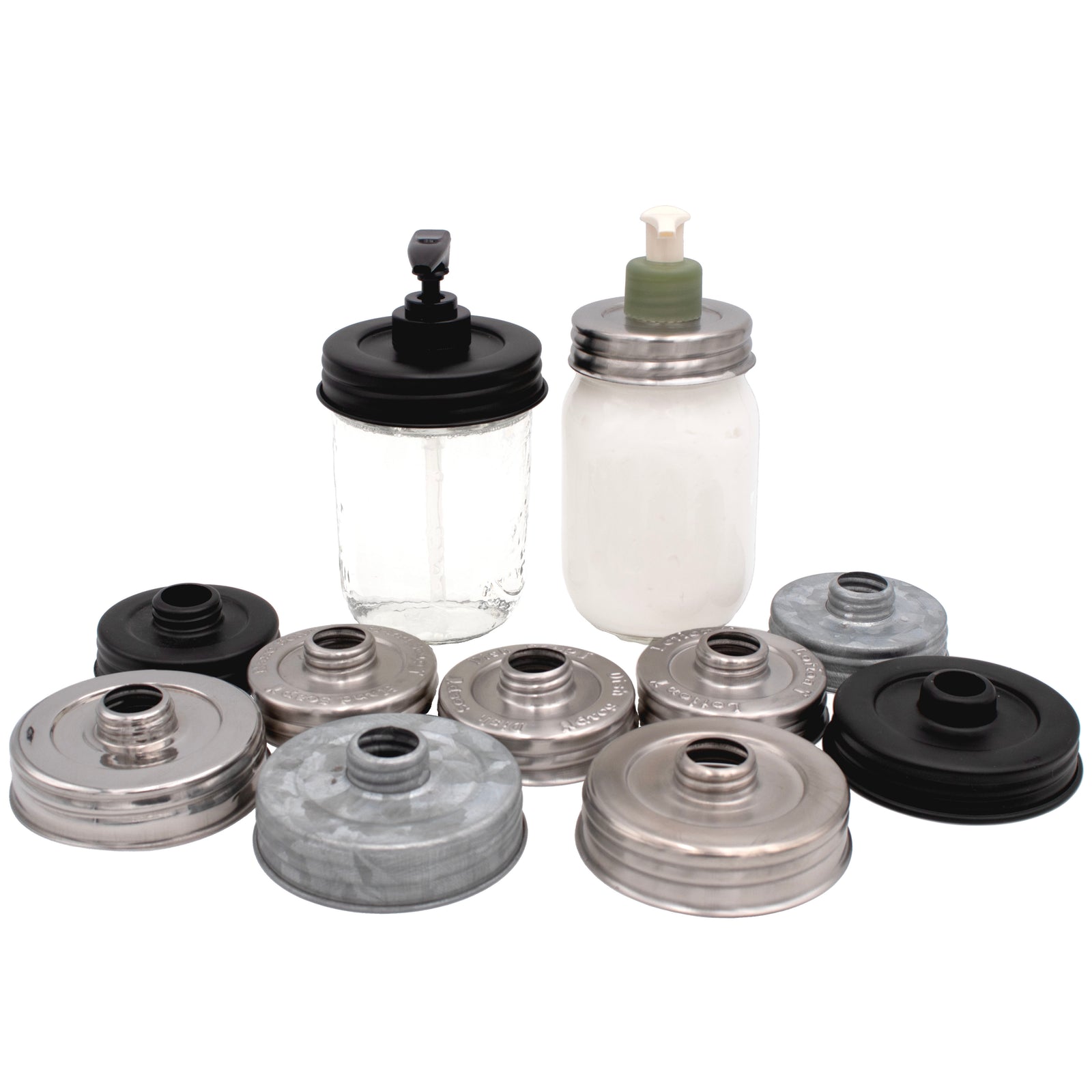Mason Jar Adapter Lid for Repurposed Lotion and Soap Pumps · Mason Jar ...