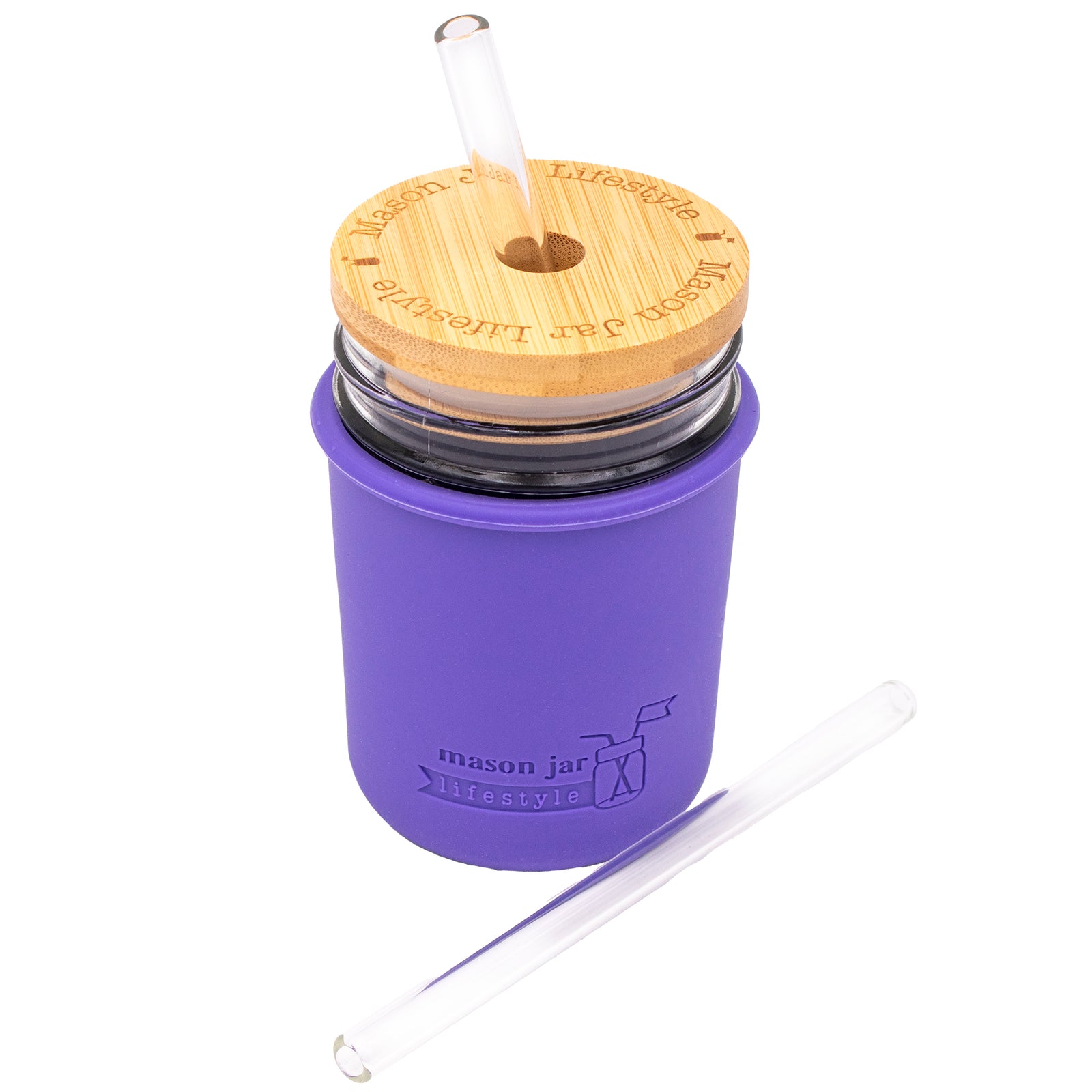 Short 5 3/4" Glass Straws for Half Pint Mason Jars 4 Pack + Cleaner ...