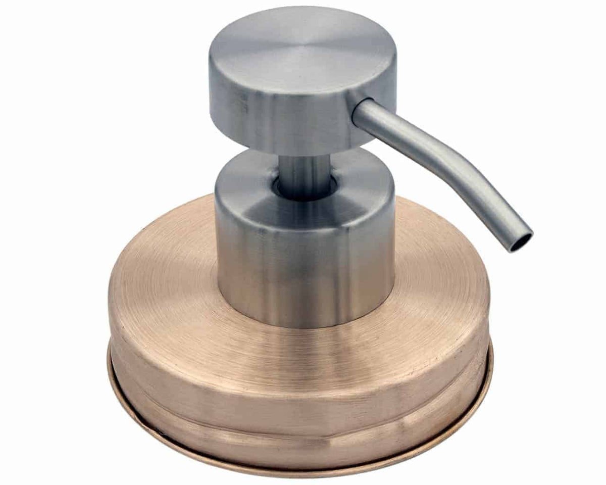 Real Copper Soap Pump Lid Adapter for Regular Mouth Mason Jars · Mason ...