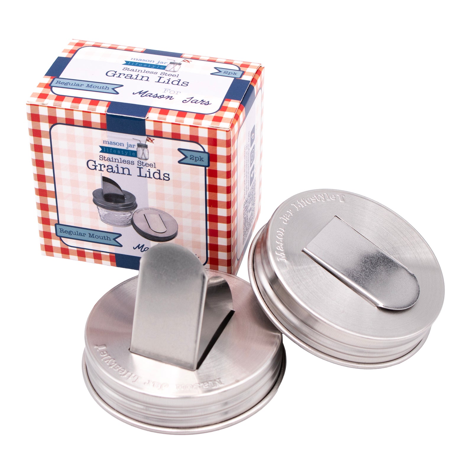 Grain Dispenser Stainless Steel Lids for Mason Jars 2 Pack · Mason Jar ...