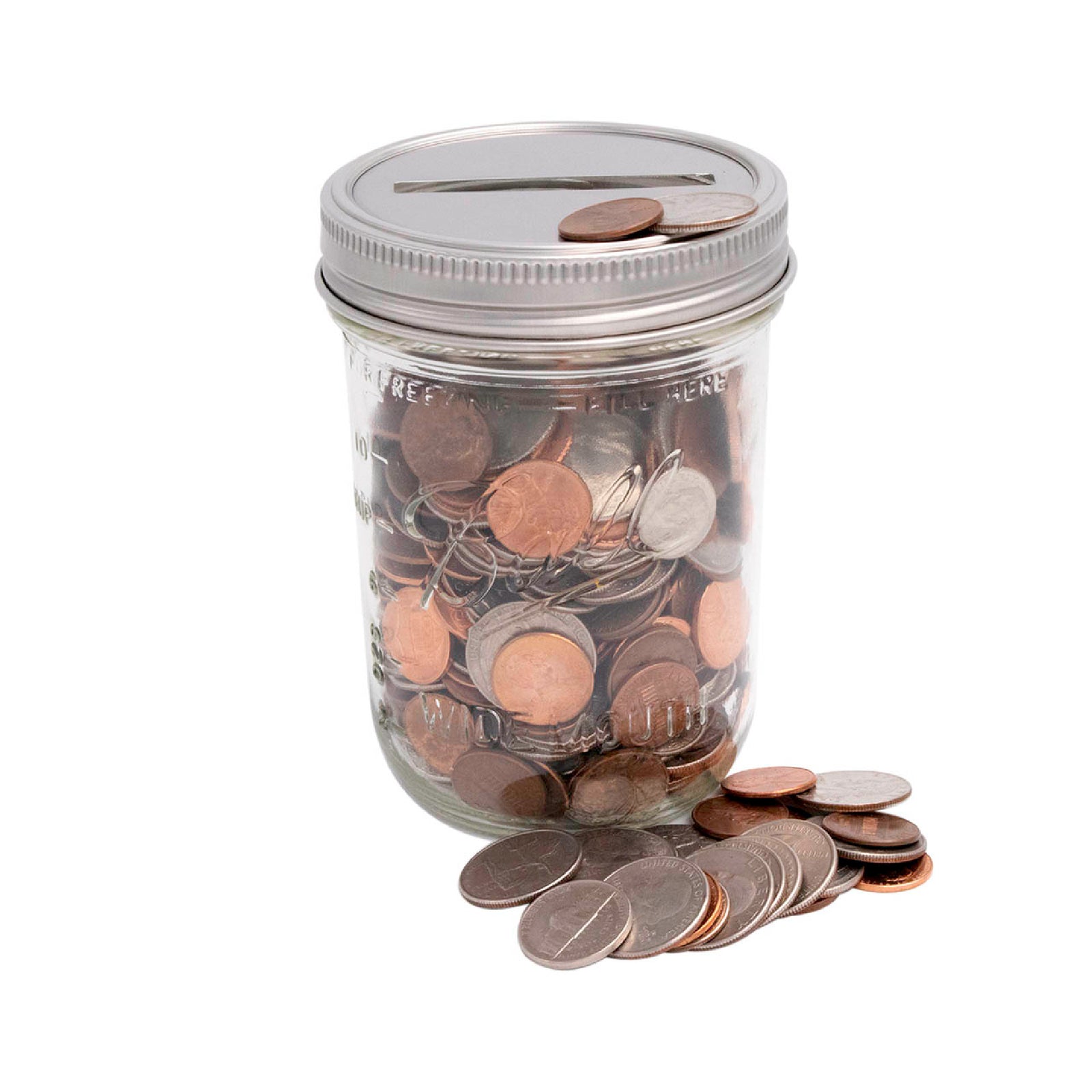 Coin Slot Bank Stainless Steel Lid Inserts for Mason Jars 10 Pack ...