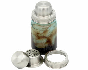 Mason Shaker Cocktail Shaker Lid with Stainless Steel Band · Mason Jar ...