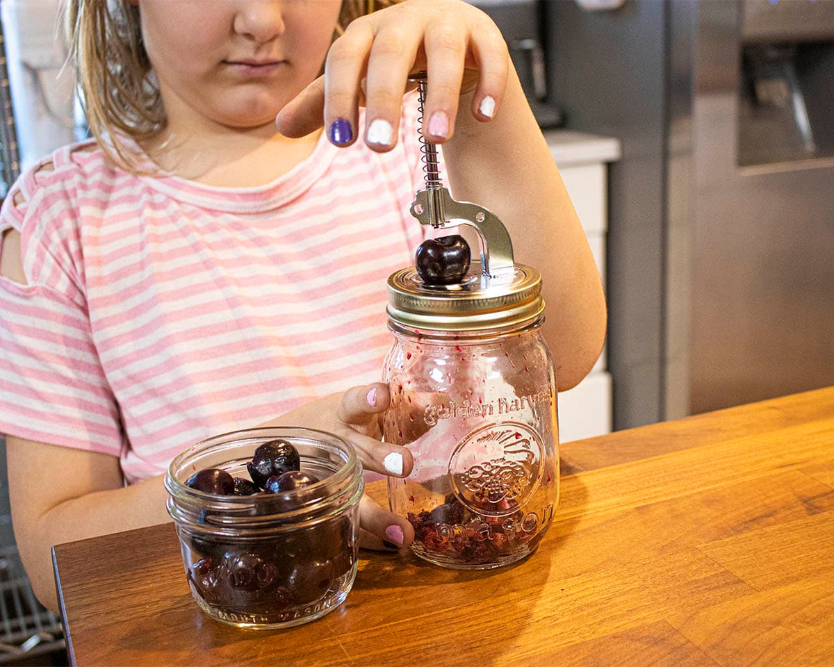 Tony's Push Button Cherry Pitter · Mason Jar Lifestyle